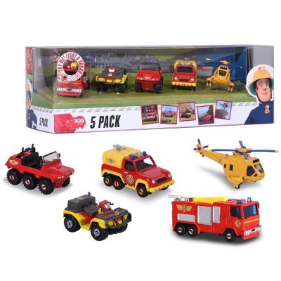 Set 4 masinute si un elicopter Dickie Toys Fireman Sam - Bebebliss.ro