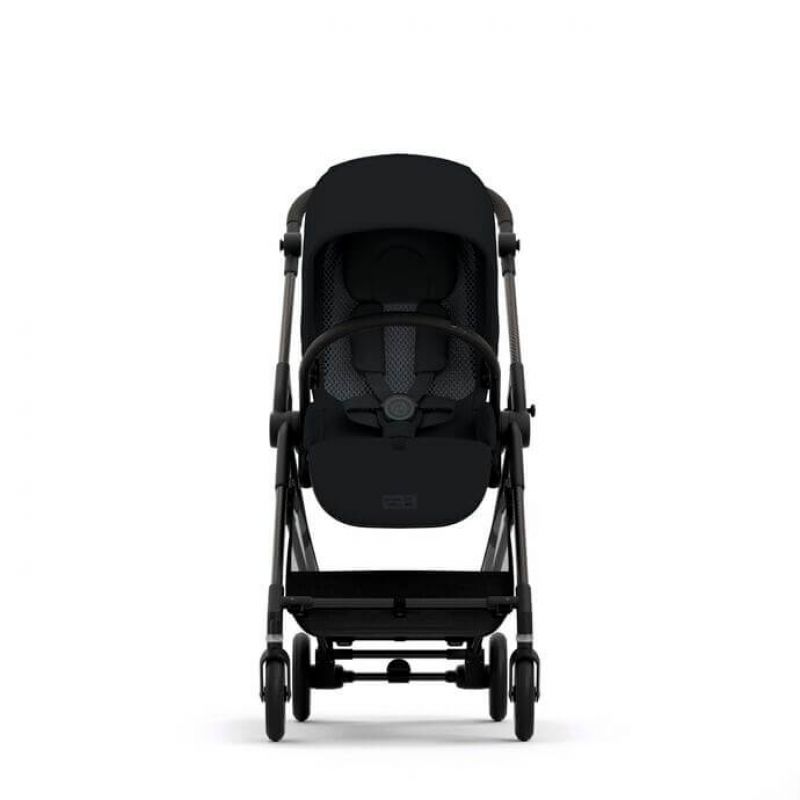 Carucior reversibil 3 in 1 Cybex Melio B Carbon Moon Black cu landou ...