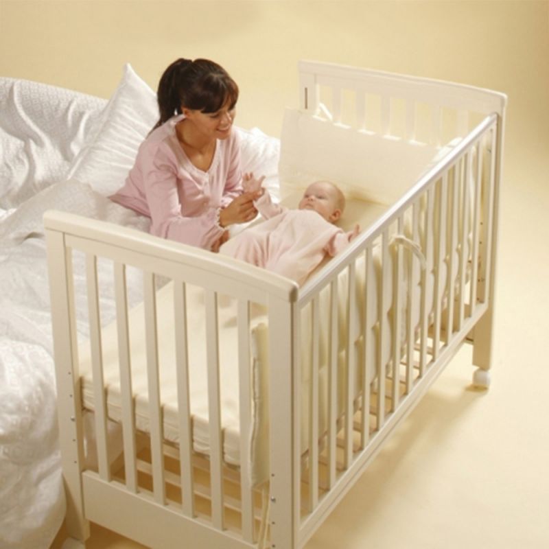 Patut co-sleeping 120x60 cu laterala culisanta total si roti Treppy ...